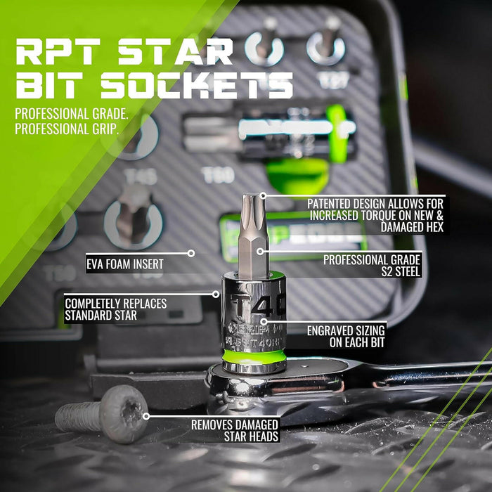 RPT Star Driver Set - 9Pc 1/4" Drive — GRIPEDGE Tools
