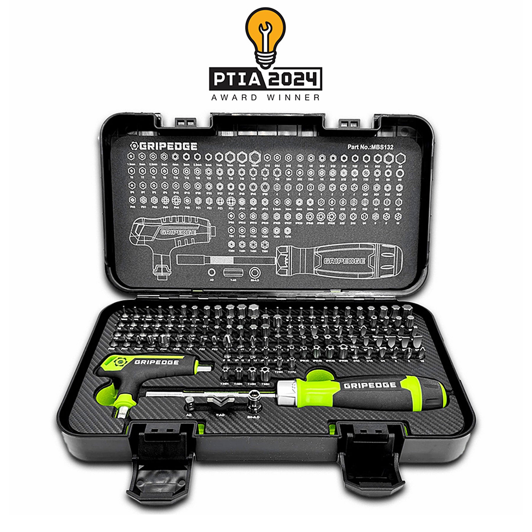 RPT Multi-Bit Driver Set - 132 Pieces | Grip Edge Tools | GRIPEDGE Tools
