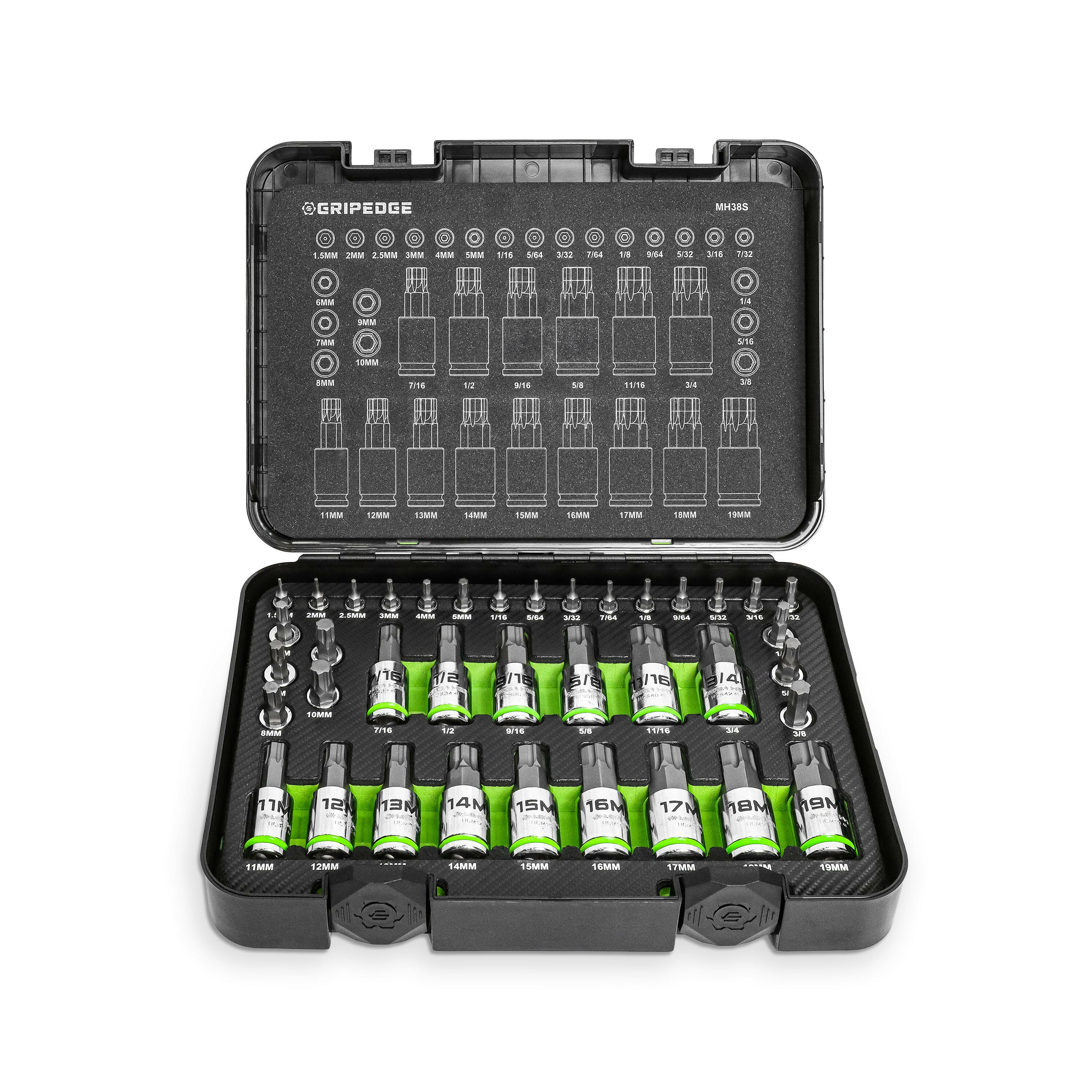 38-PC Master RPT Hex Bit Socket Set | GRIPEDGE Tools