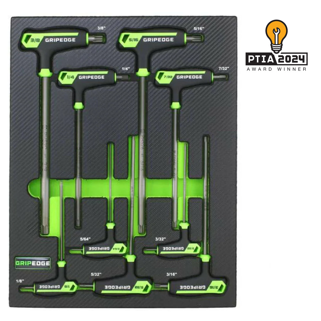 RPT Hex T-Handle Driver Set - 9Pc SAE | Grip Edge Tools | GRIPEDGE Tools