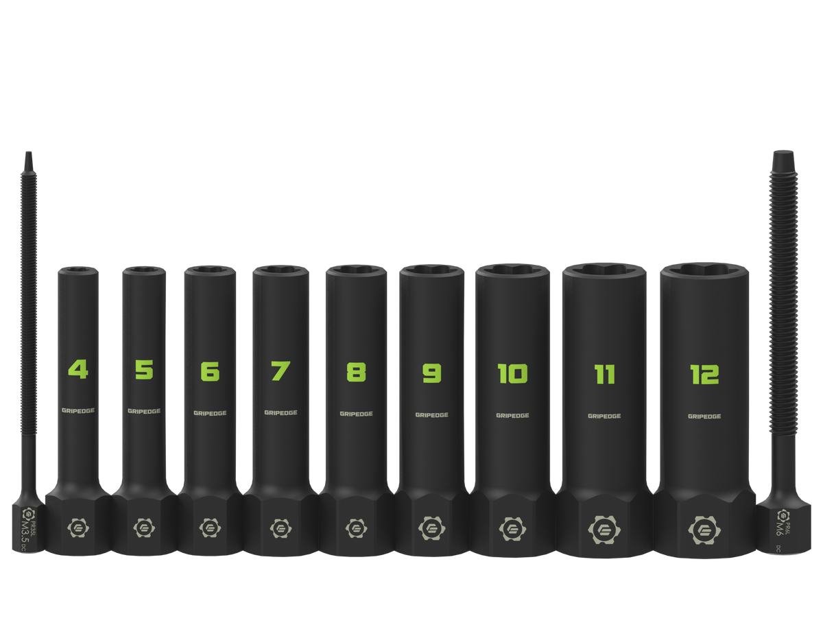 RPT Socket Extractor Set - 9Pc 1/4" Dr Metric Deep — GRIPEDGE Tools